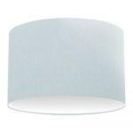 Baby Blue Cotton Drum Lampshade | Dorval Lighting